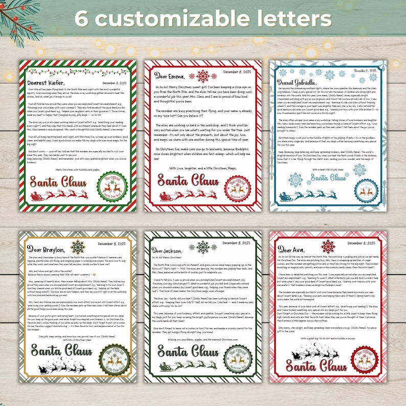 Printable Santa Letters, Editable Letters From Santa for Kids ...