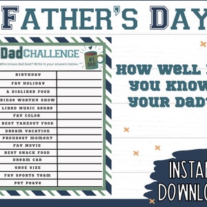 Father's Day Games | Printable Game for Fathers Day | Games for Dad ...