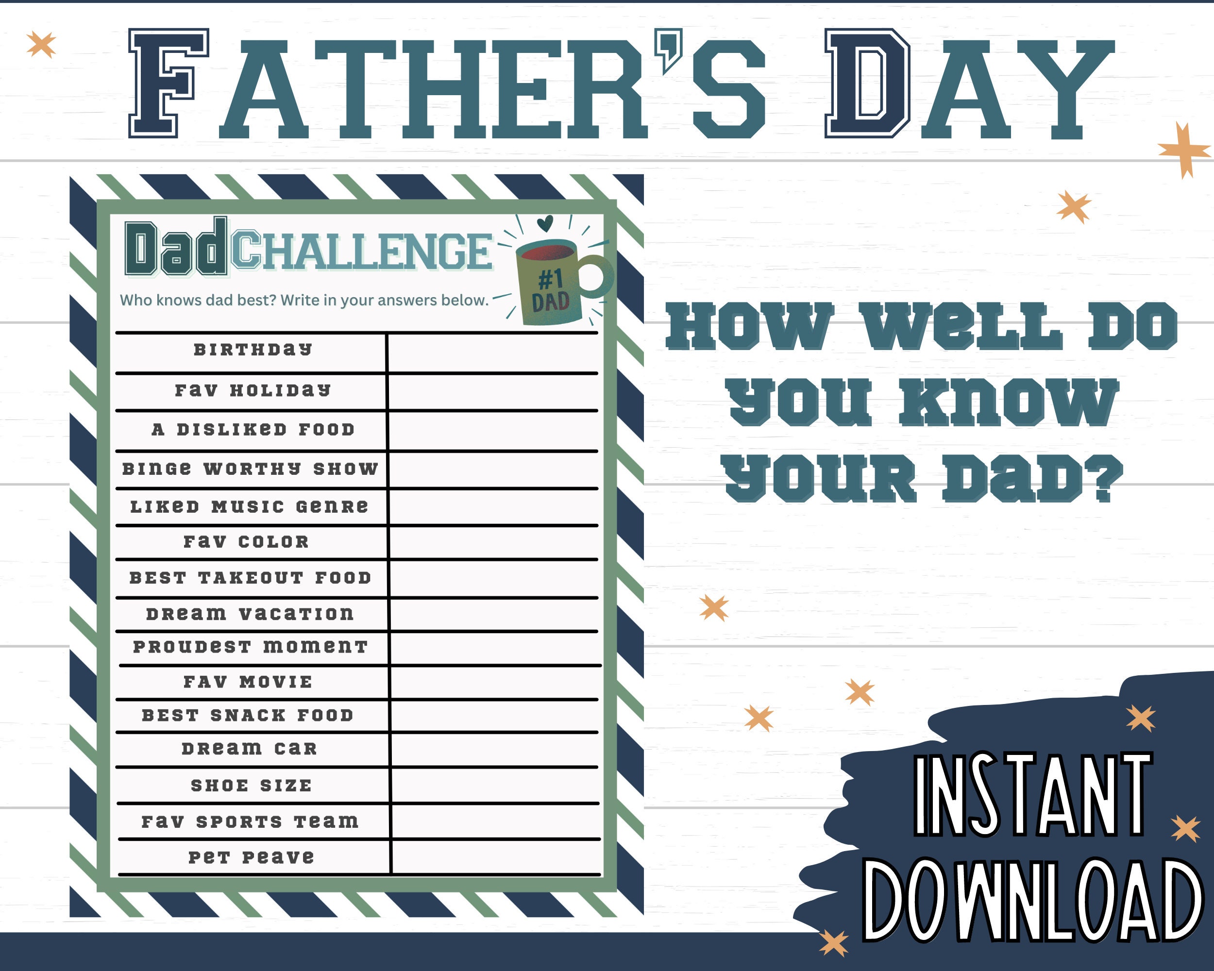 Father's Day Games | Printable Game for Fathers Day | Games for Dad ...