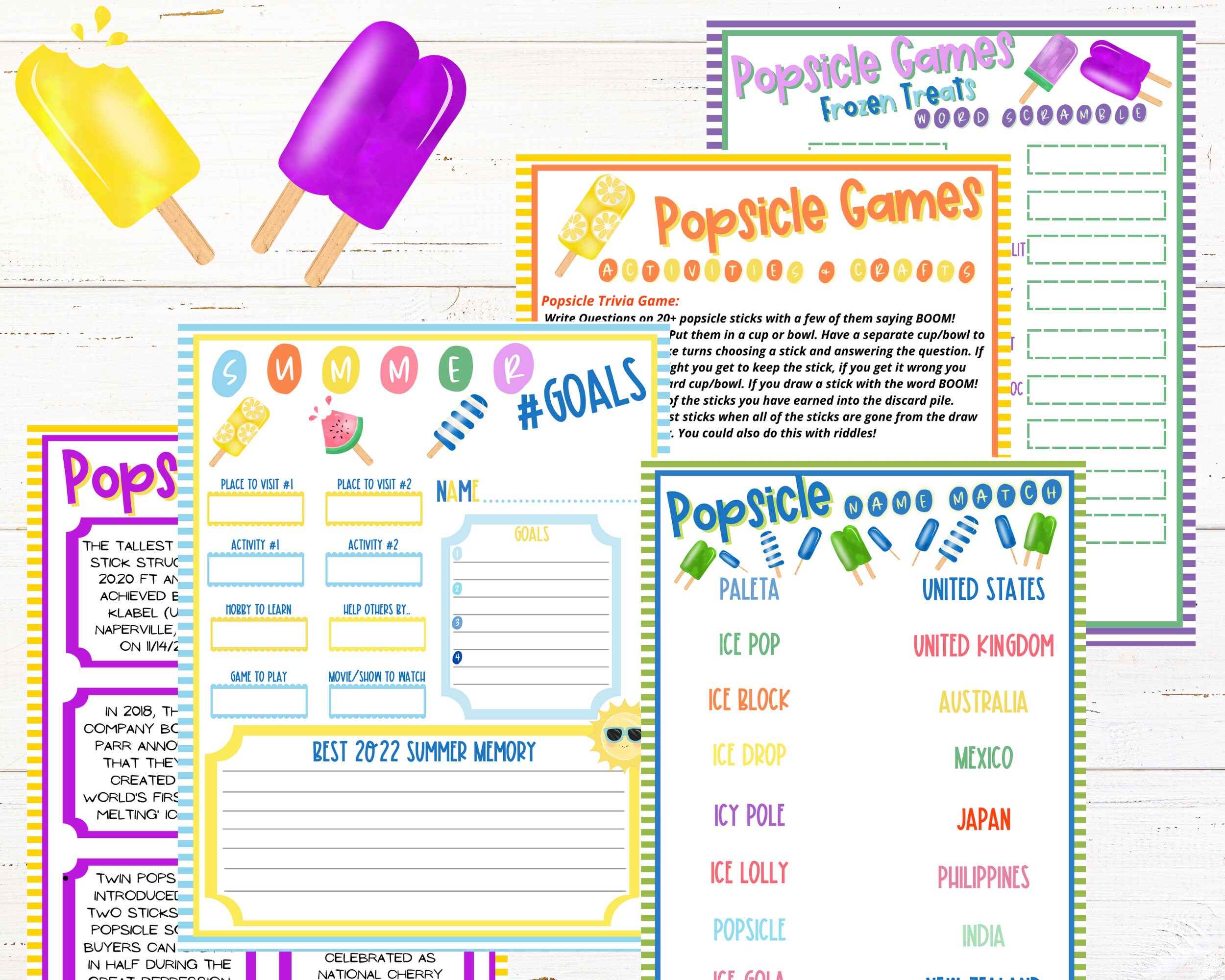 Kids Summer Activity Set | Kids Summer Games | Kid's Summer | Summer ...