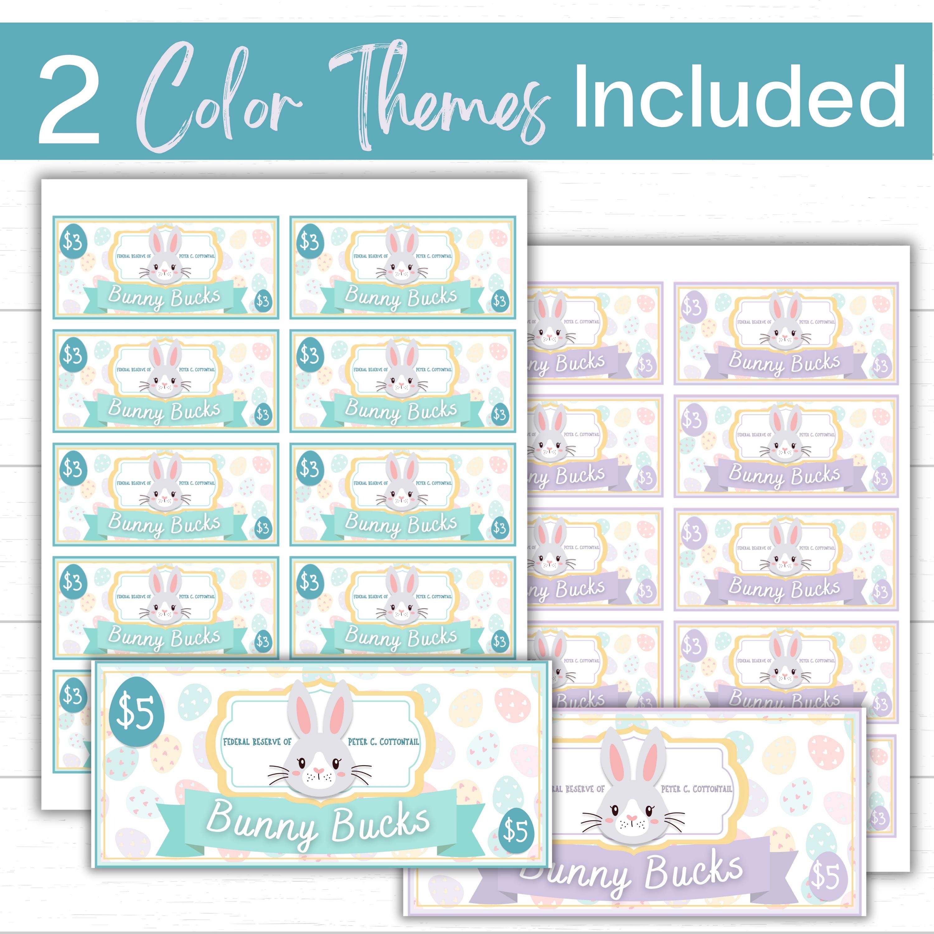 Easter Bunny Bucks, Printable Easter Games Bundle, 12 Pages of Easter ...