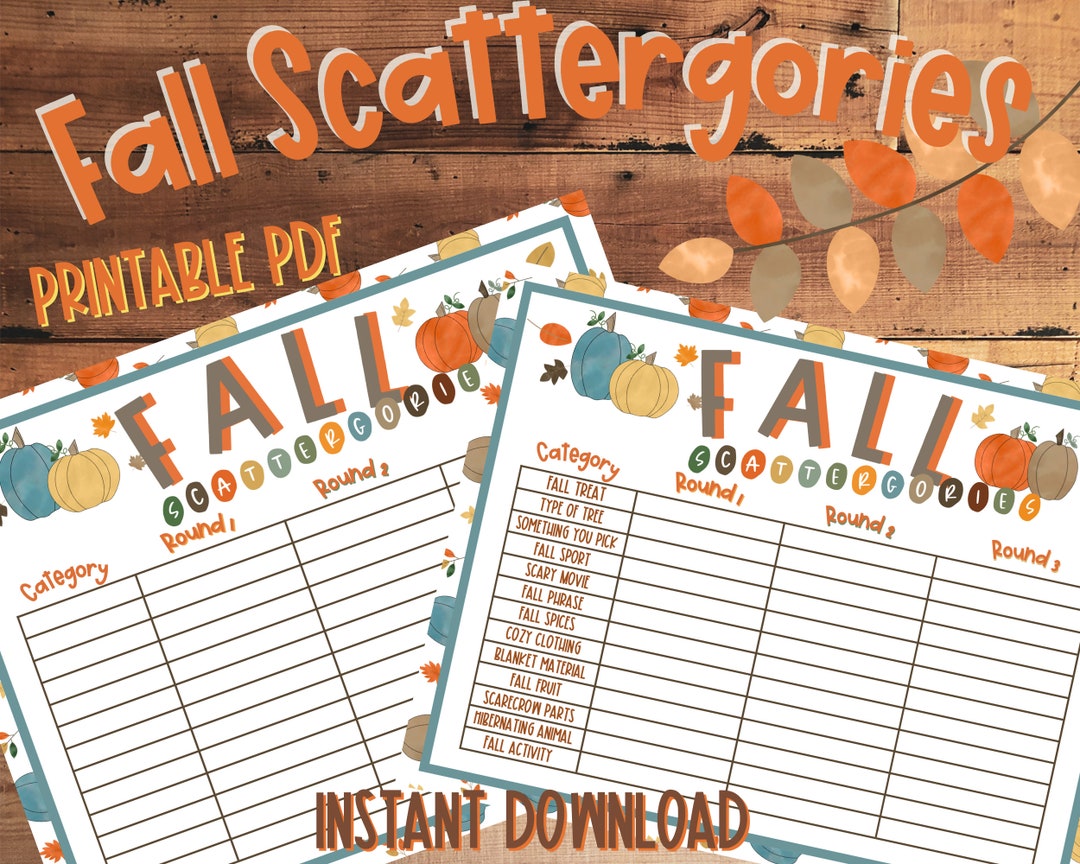 Fall Games, Autumn Games, Fun Party Games, Fall Printables, Autumn ...