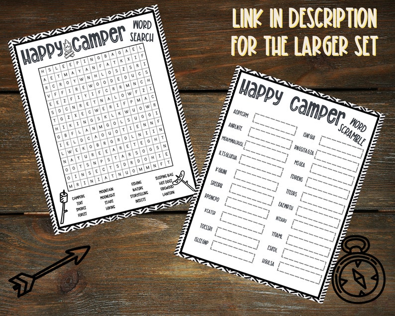 Camp Games, Camp Activities, Printable Camping Games, Campfire Games ...