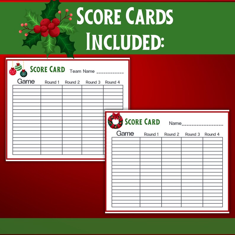Christmas Team Building Games, Holiday Office Games, Printable Minute ...