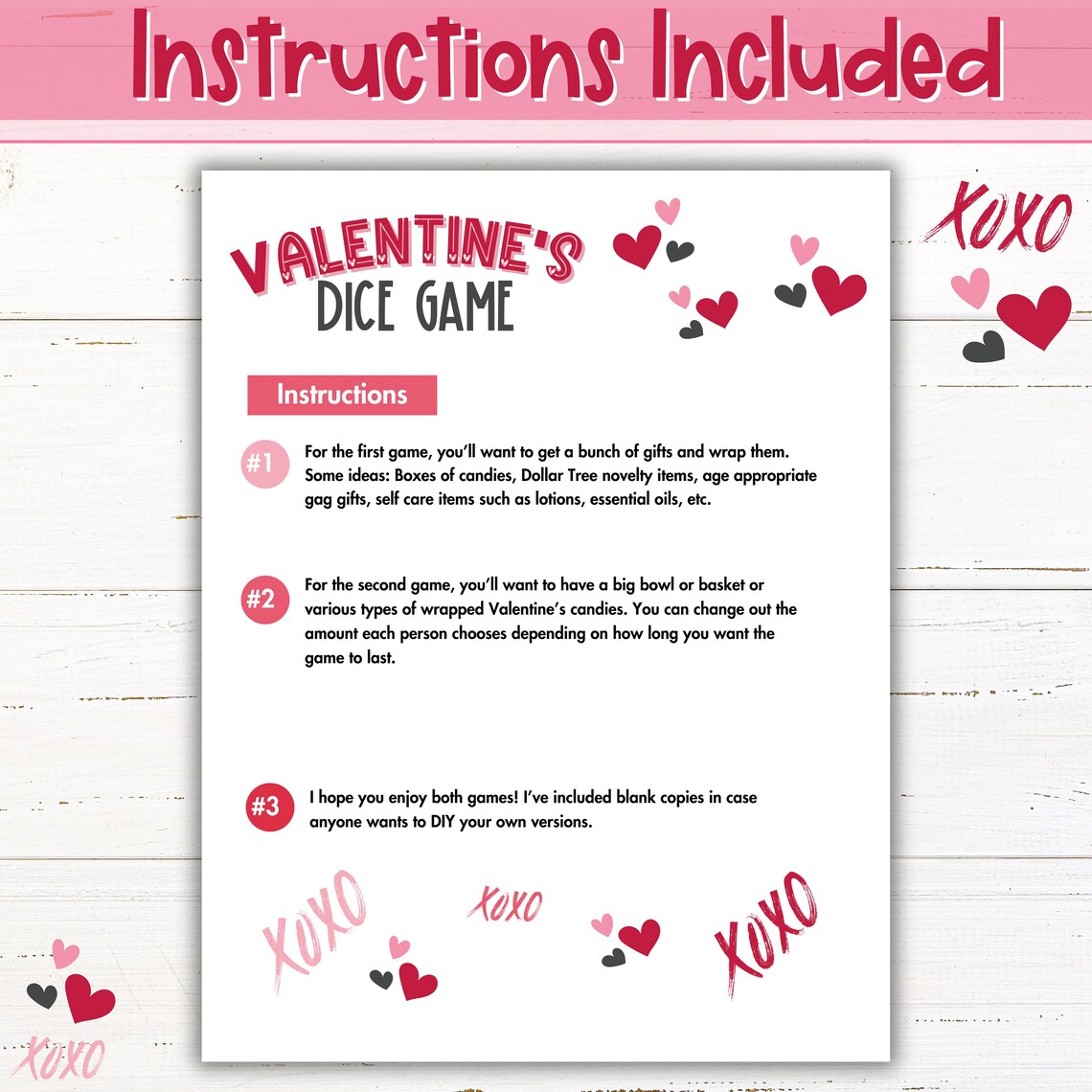 Valentines Dice Game | Valentine's Day Dice Activity | Two Printable ...
