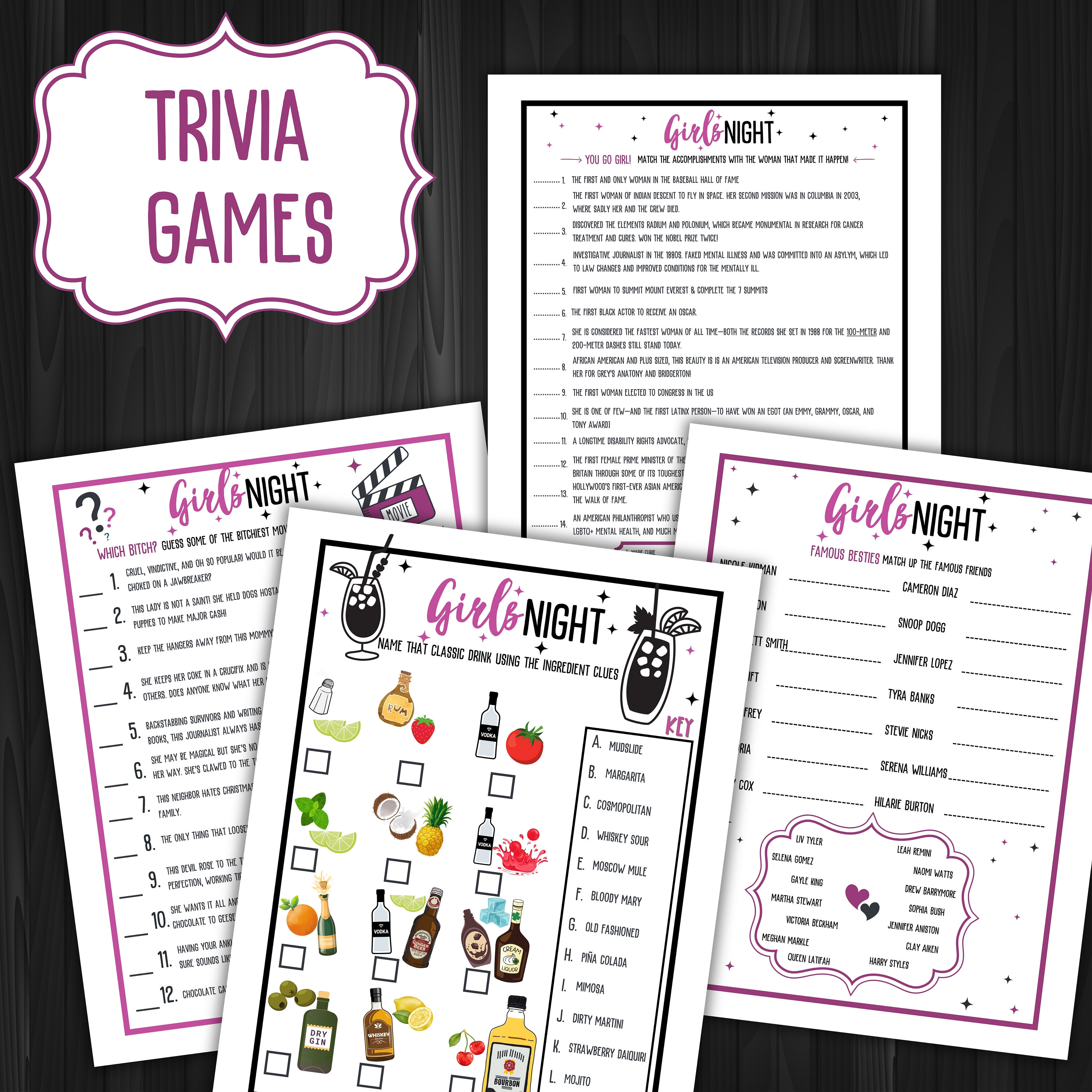 Girls Night Games Girls Night Out Ladies Night Games Adult Games Girls ...