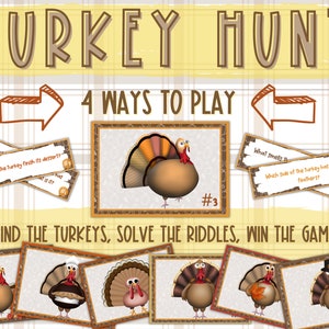 Thanksgiving Scavenger Hunt | Turkey Scavenger | Kids Thanksgiving ...