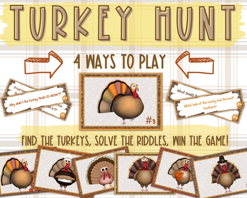 Thanksgiving Scavenger Hunt Turkey Scavenger Kids Thanksgiving ...
