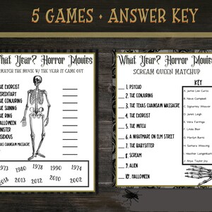 Halloween Trivia Games Halloween Party Games Halloween - Etsy