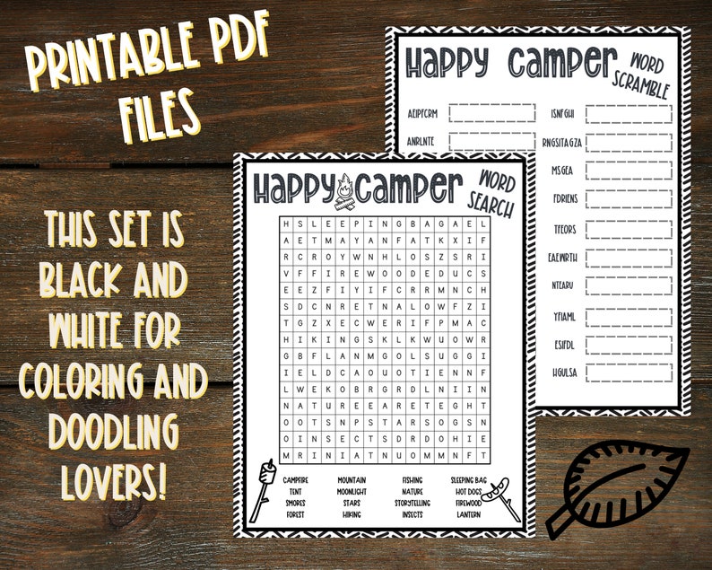 Camp Games, Camp Activities, Printable Camping Games, Campfire Games ...
