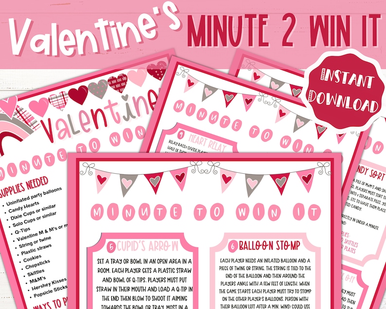 Valentine Minute to Win It | Kids Valentine Games | Kid's Valentine's ...