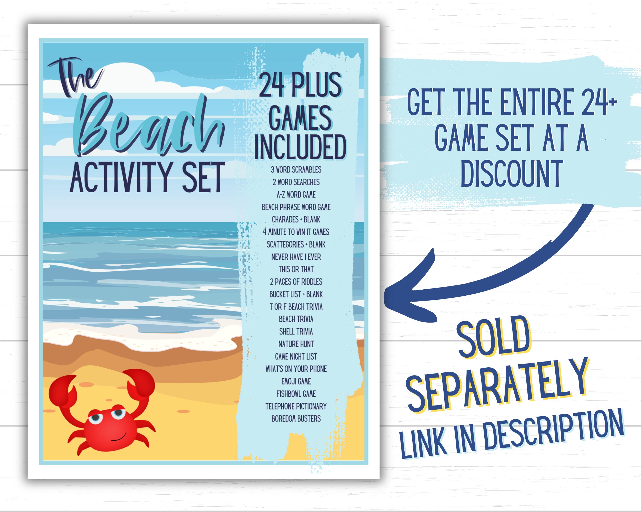 Beach Trivia Game Set | Printable Summer Beach Games | Ocean Trivia ...