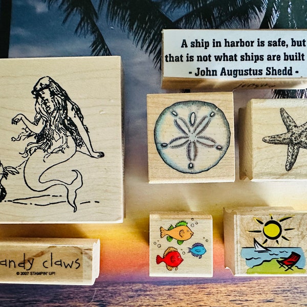 Beach Rubber Stamp - Etsy