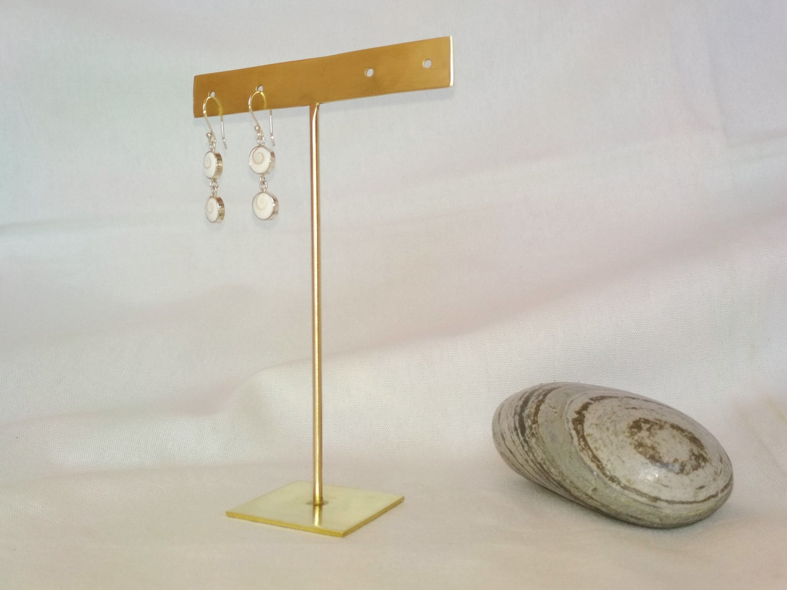GOLD COLOR STUD Earrings Display for 2 Pairs #jewelrydisplays # ...