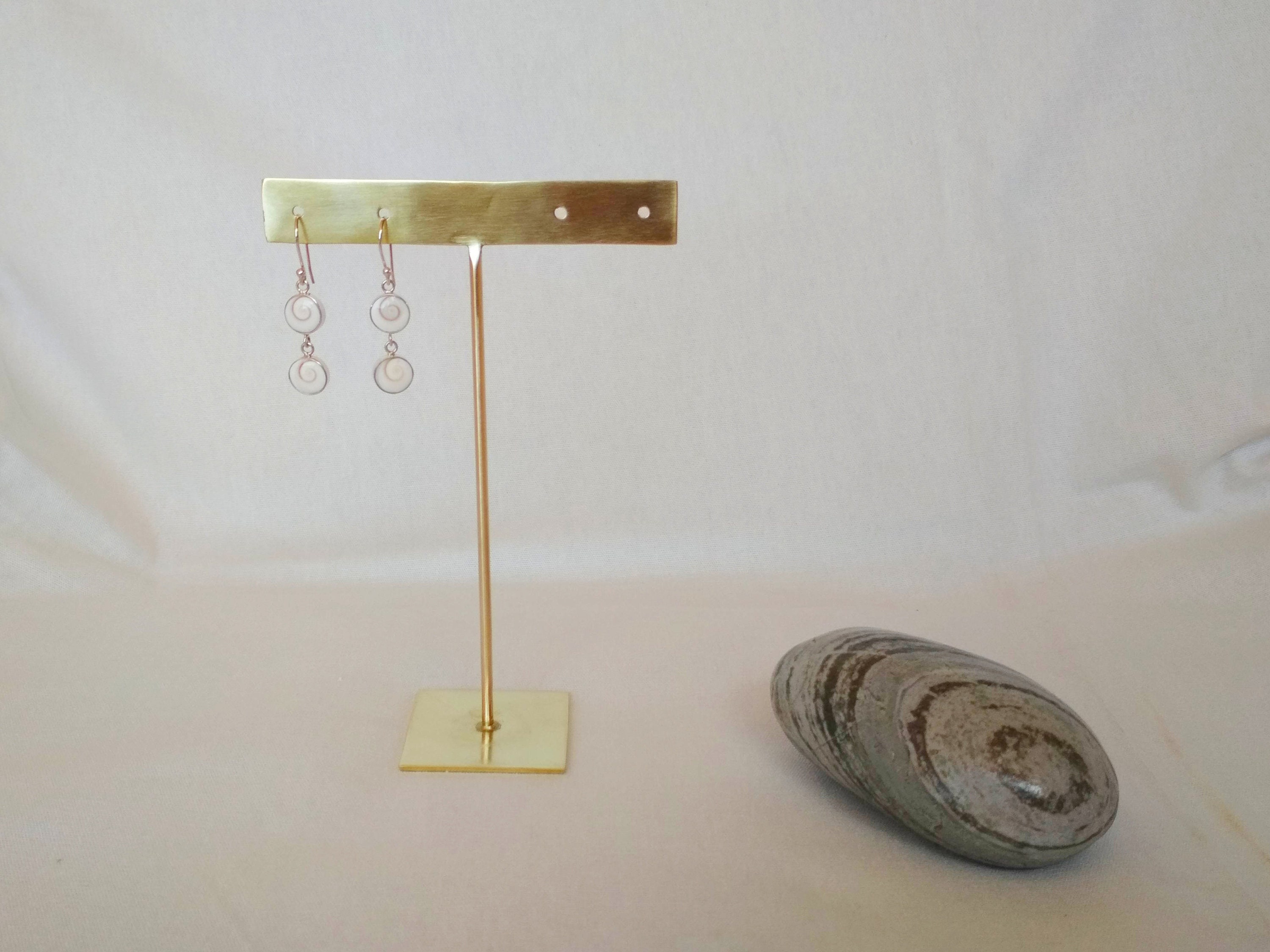 GOLD COLOR STUD Earrings Display for 2 Pairs #jewelrydisplays # ...