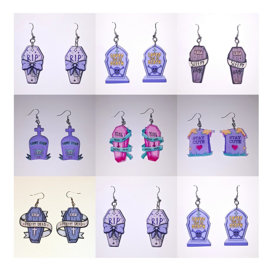 R.I.P Sleepy Vamp Coffin Loved to Death Game Over Stay Cute - Etsy