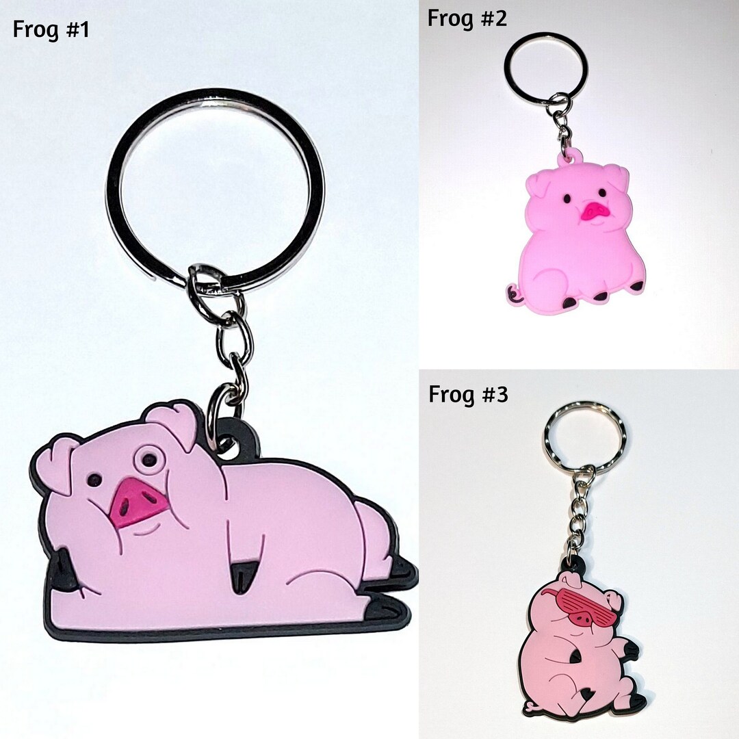 Adorable Kawaii Pink Pigs Piggy Keyrings, Keychains, Key Rings, Key ...