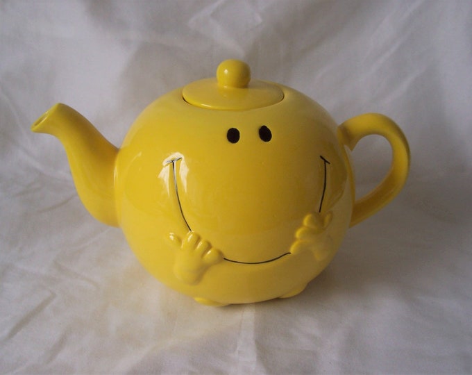 Mr Happy Smiley Face Teapot Mr Men Mr Happy Teapot Large Teapot - Etsy
