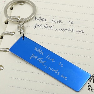 Customized Car Key Engraved Handwriting Your Handwritten - Etsy
