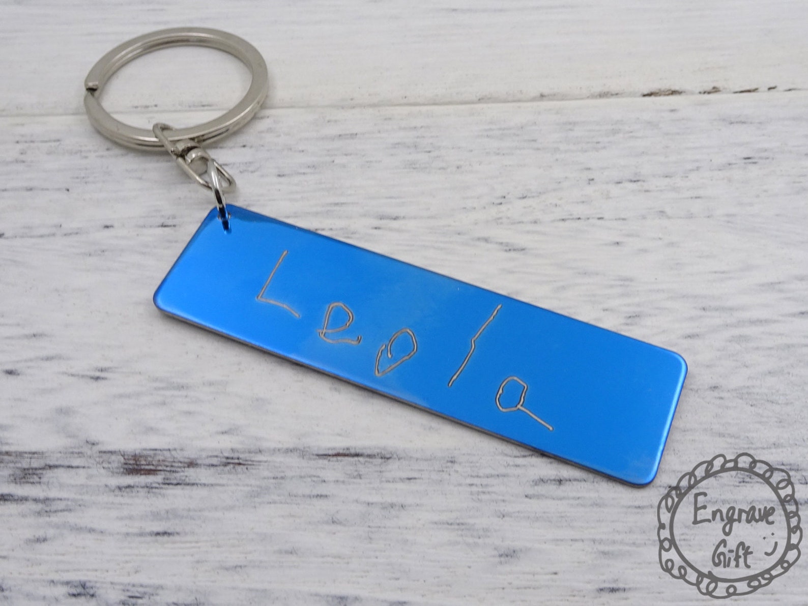 Customized Car Key Engraved Handwriting Your Handwritten - Etsy