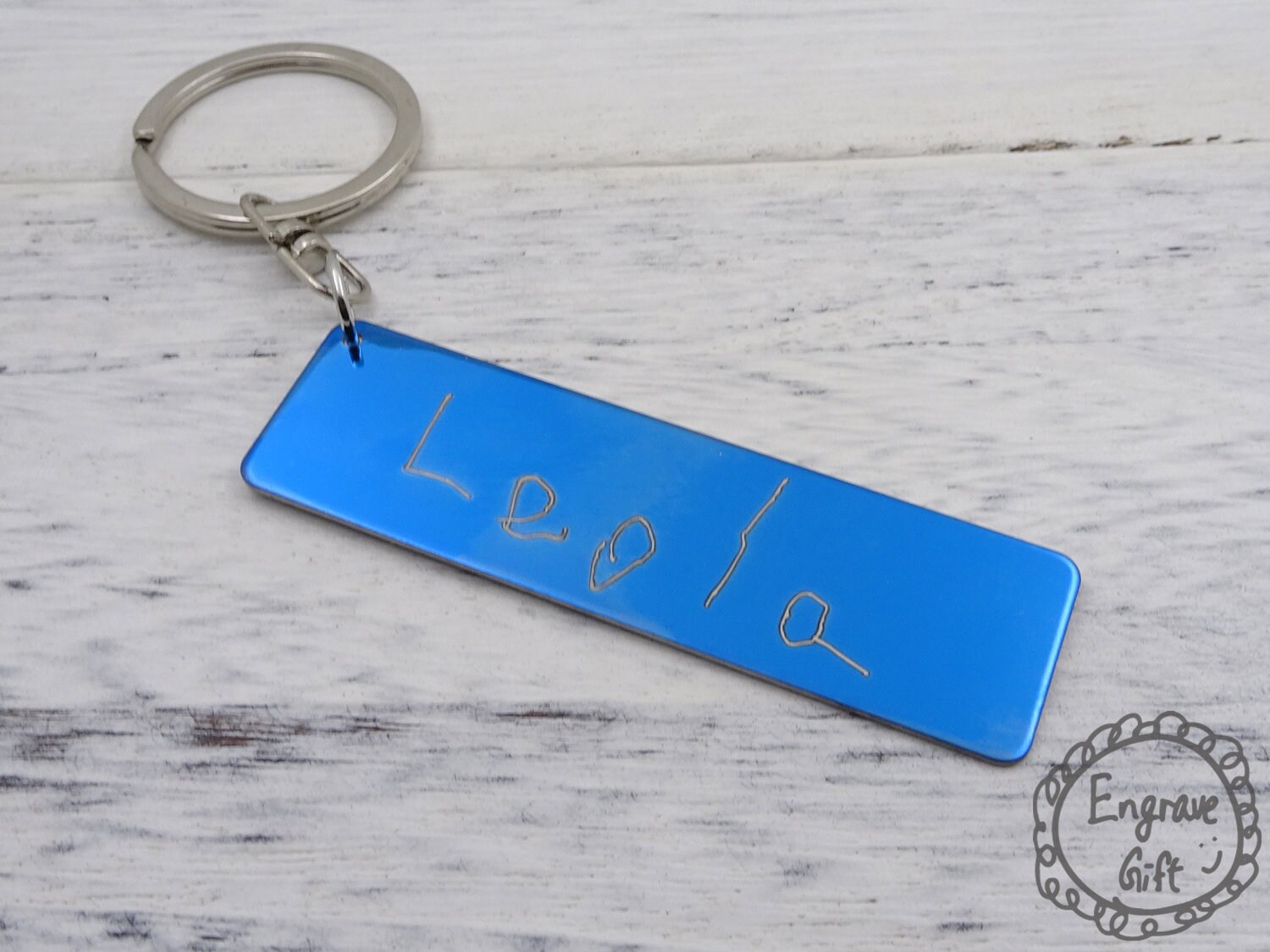 Customized Car Key Engraved Handwriting Your Handwritten - Etsy