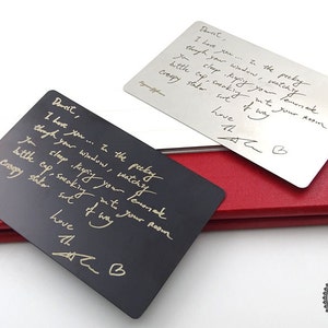 Your Handwriting Memorial Script Laser Engraved Any Text Languages by ...