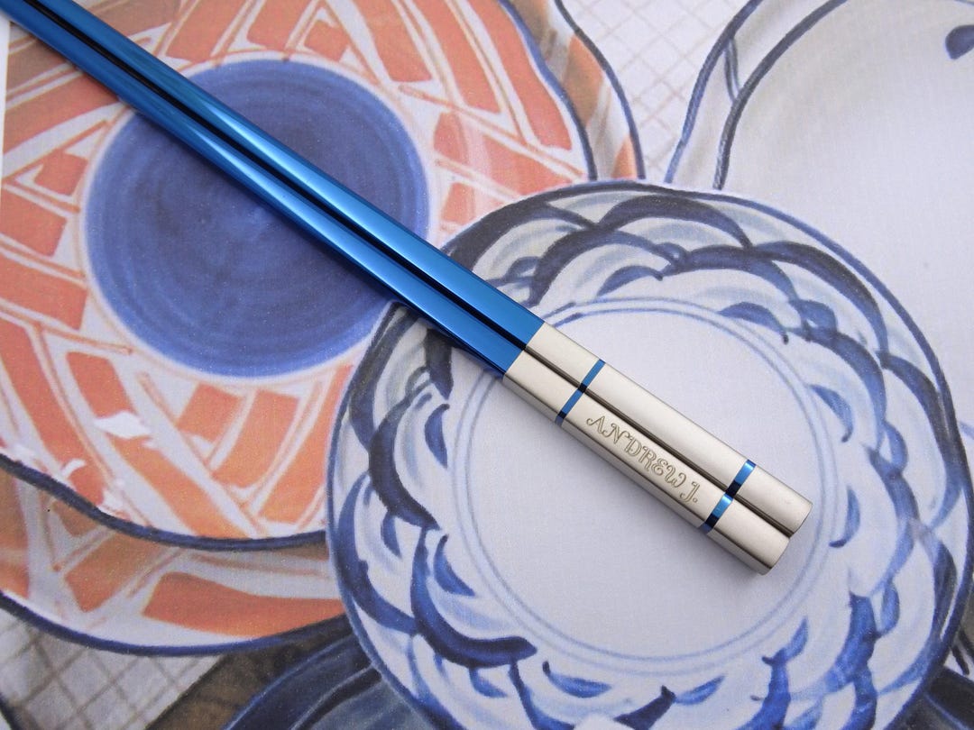 Personalized Steel Chopsticks – Handwritten Engraving – Custom and ...