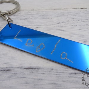 Customized Car Key Engraved Handwriting Your Handwritten - Etsy