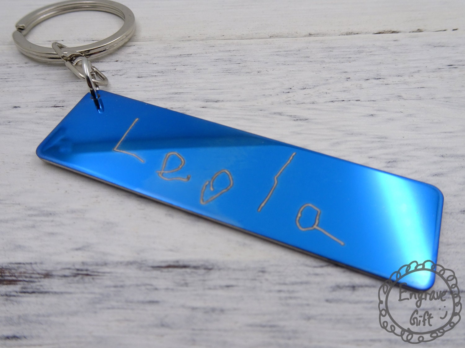 Customized Car Key Engraved Handwriting Your Handwritten - Etsy