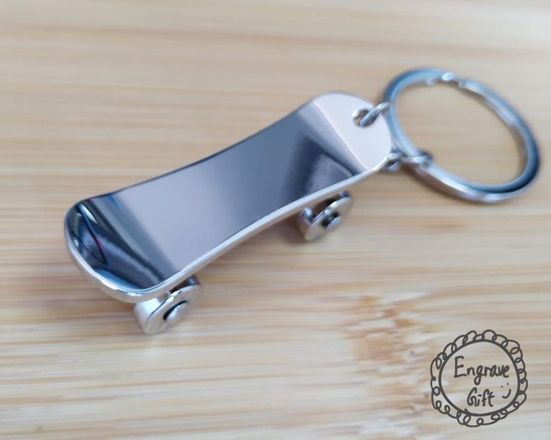 Personalized Skateboard Keychain, Be Safe I Love You Key Ring, Custom ...