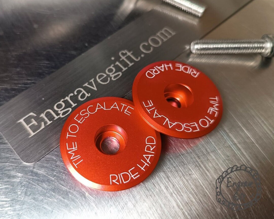 Custom Engraved Bike Headset Cap - Personalized Cyclist Gift With Name ...