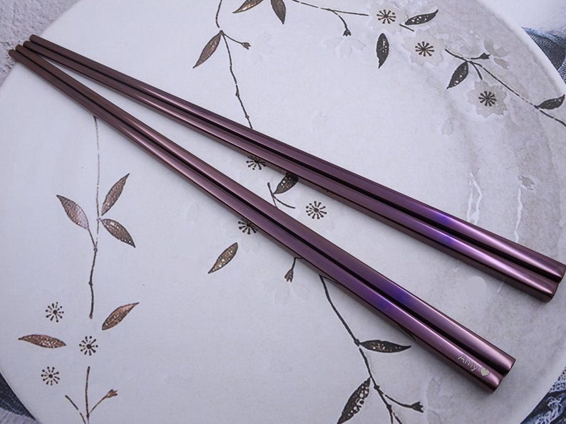 Personalized Engraved Steel Chopsticks – Custom Text, Any Language - Etsy