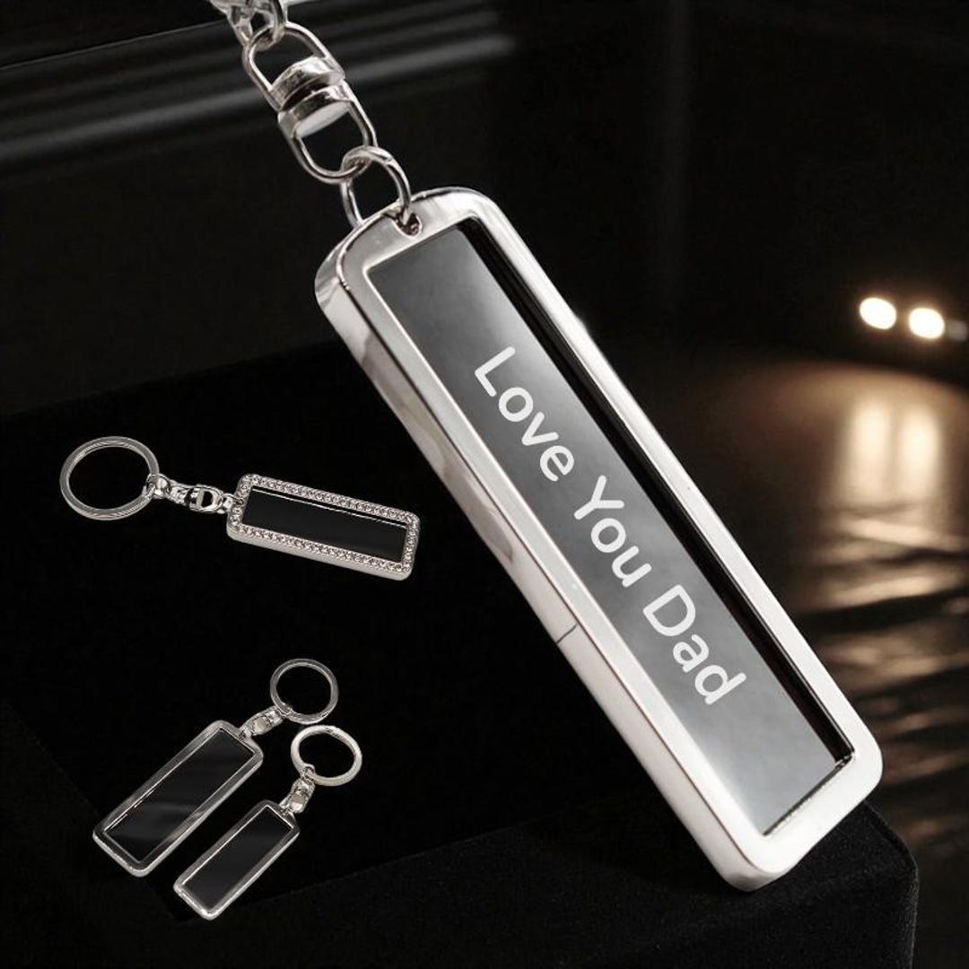 Personalized Laser Engraved Stainless Steel Keychain – Custom Text ...