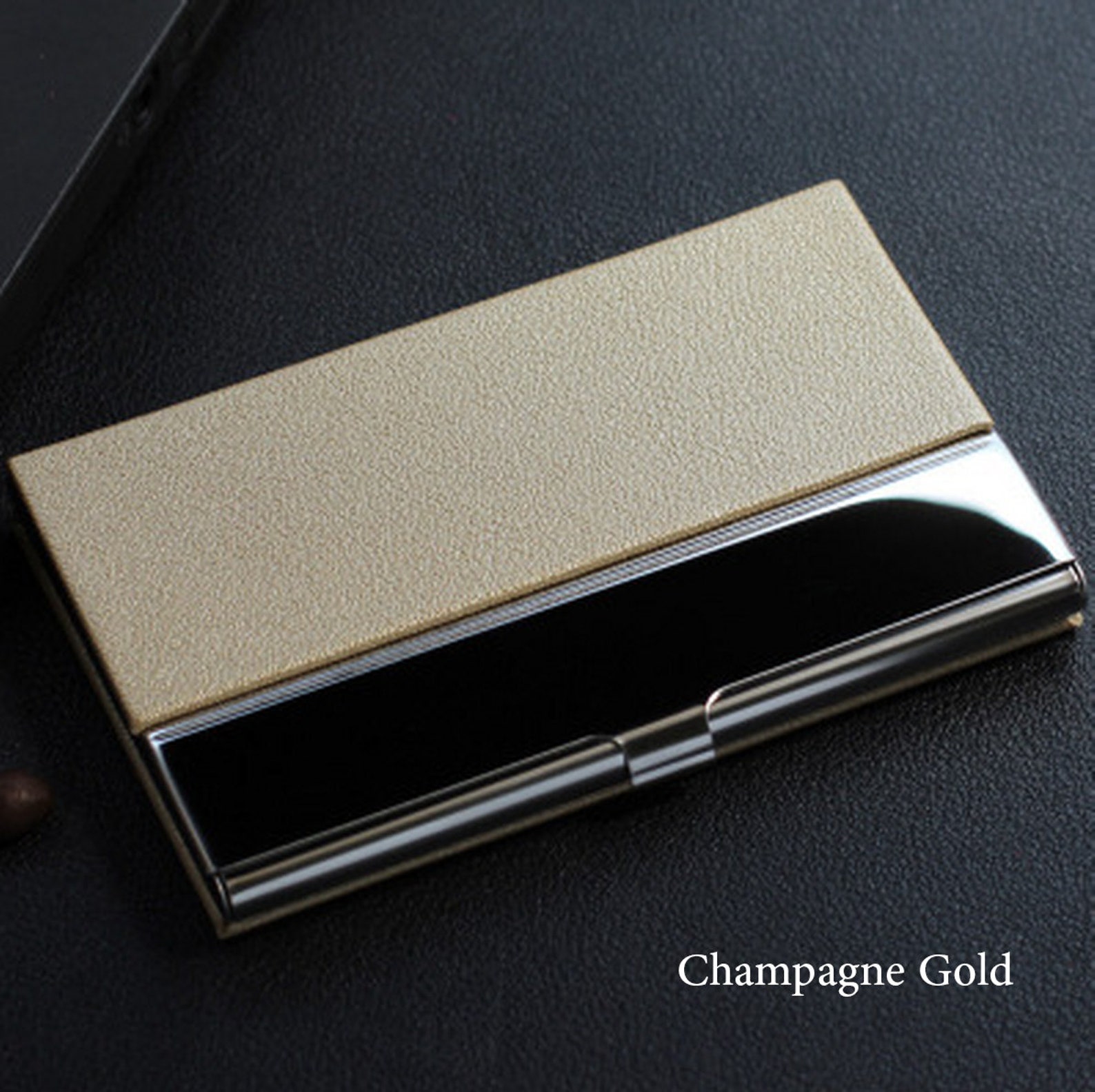 Personalized Business Card Holder in Text Handwritten Logo - Etsy
