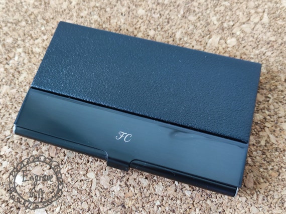 Personalized Business Card Holder 20 Cards in Text - Etsy