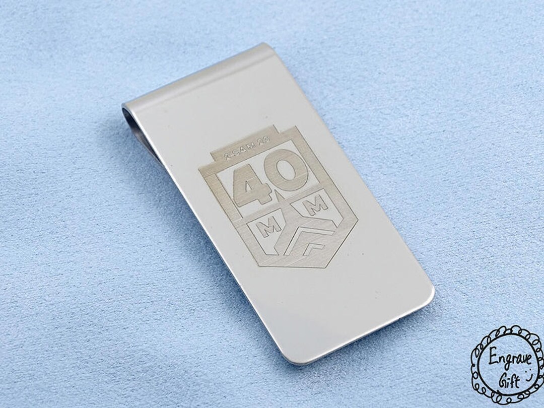 Custom Engraved Logo Money Clip Bookmark - Stainless Steel Business ...