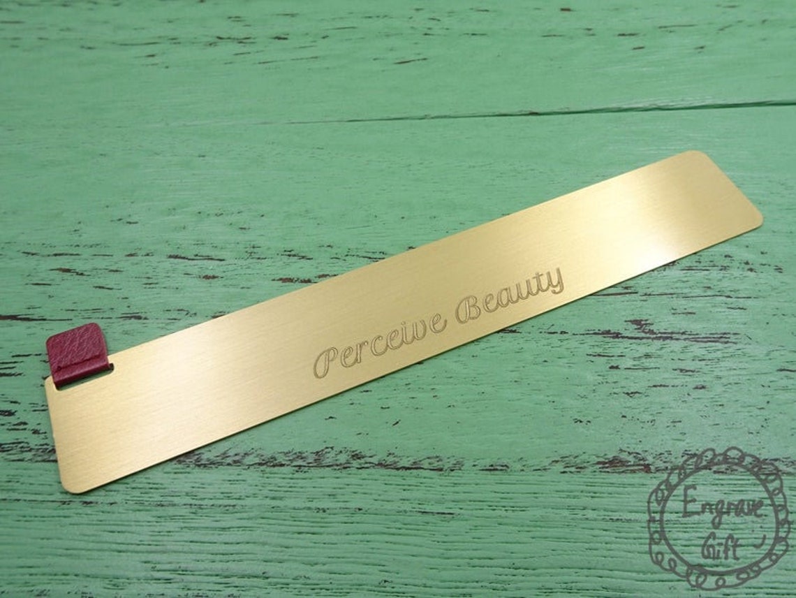 Personalized Etch Engrave Metal Bookmark Read Handwriting | Etsy
