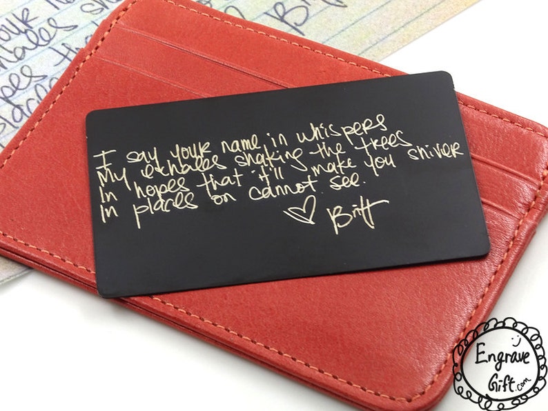Personalized Metal Wallet Insert Card Any Language - Etsy