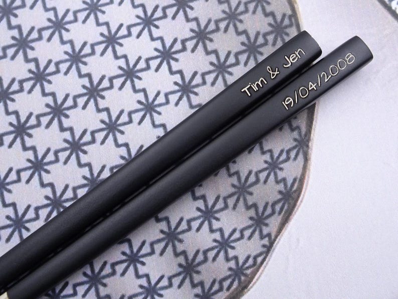 Personalized Engraved Steel Chopsticks – Custom Text, Any Language - Etsy