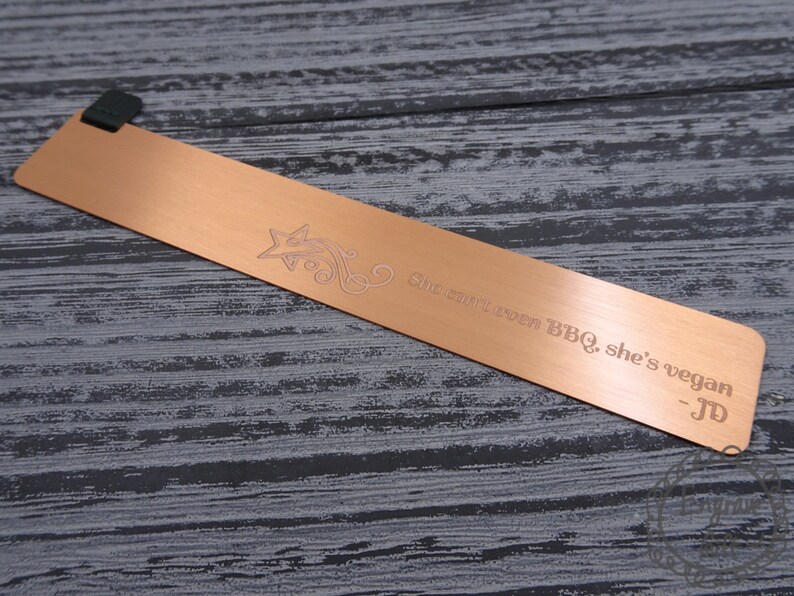 Personalized Etch Engrave Metal Bookmark Read Handwriting - Etsy