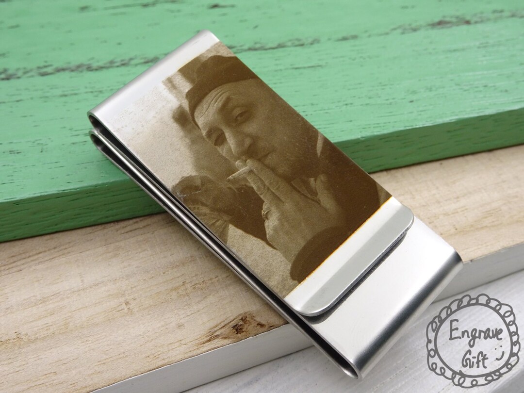 Engraved Handwriting Photo Money Clip - Personalized Groomsmen Gift ...