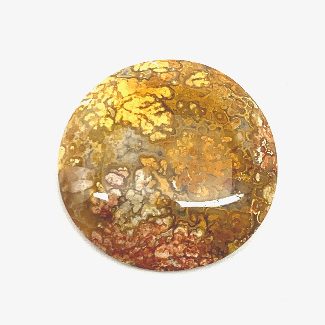Orange Gelb Weiß Indonesische Pflaume Achat Cabochon 33 x 6 mm - Etsy ...