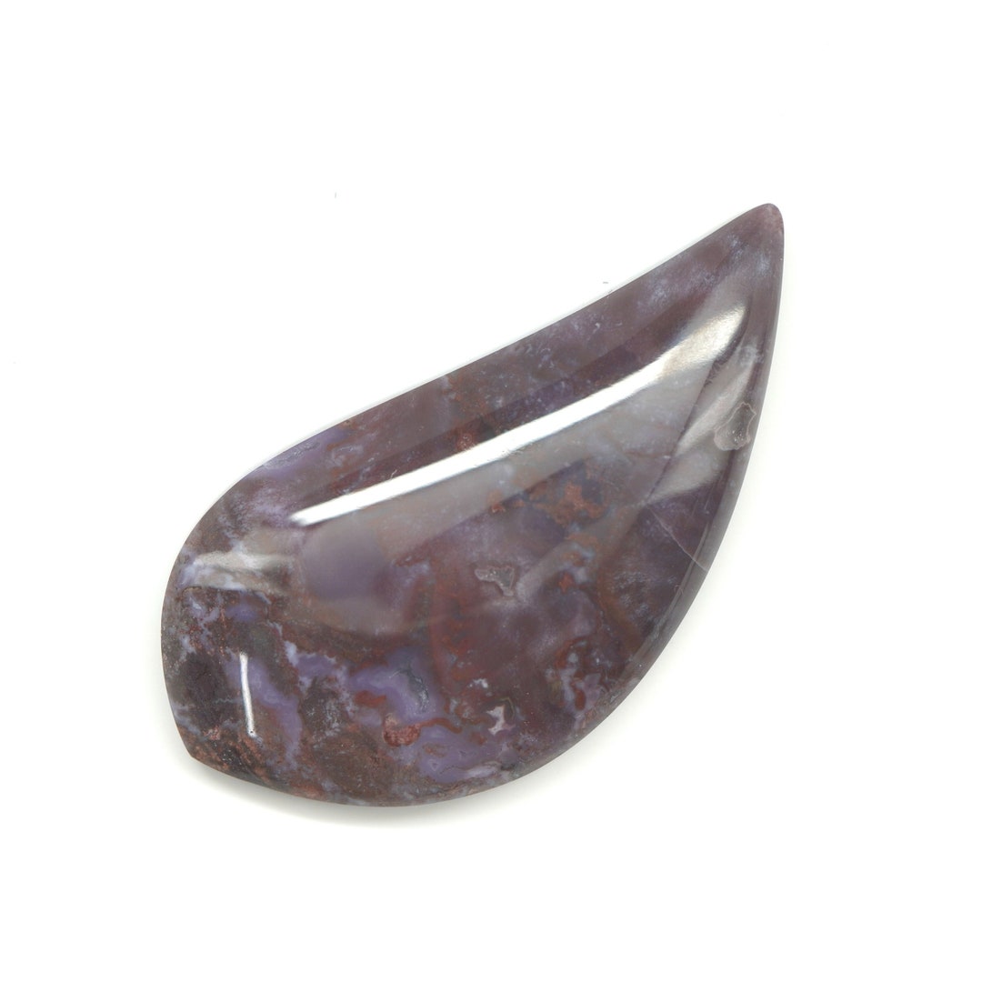 Arizona Moss Agate Cabochon 50 X 25 X 7.5 Mm 4th of July Butte Gila ...