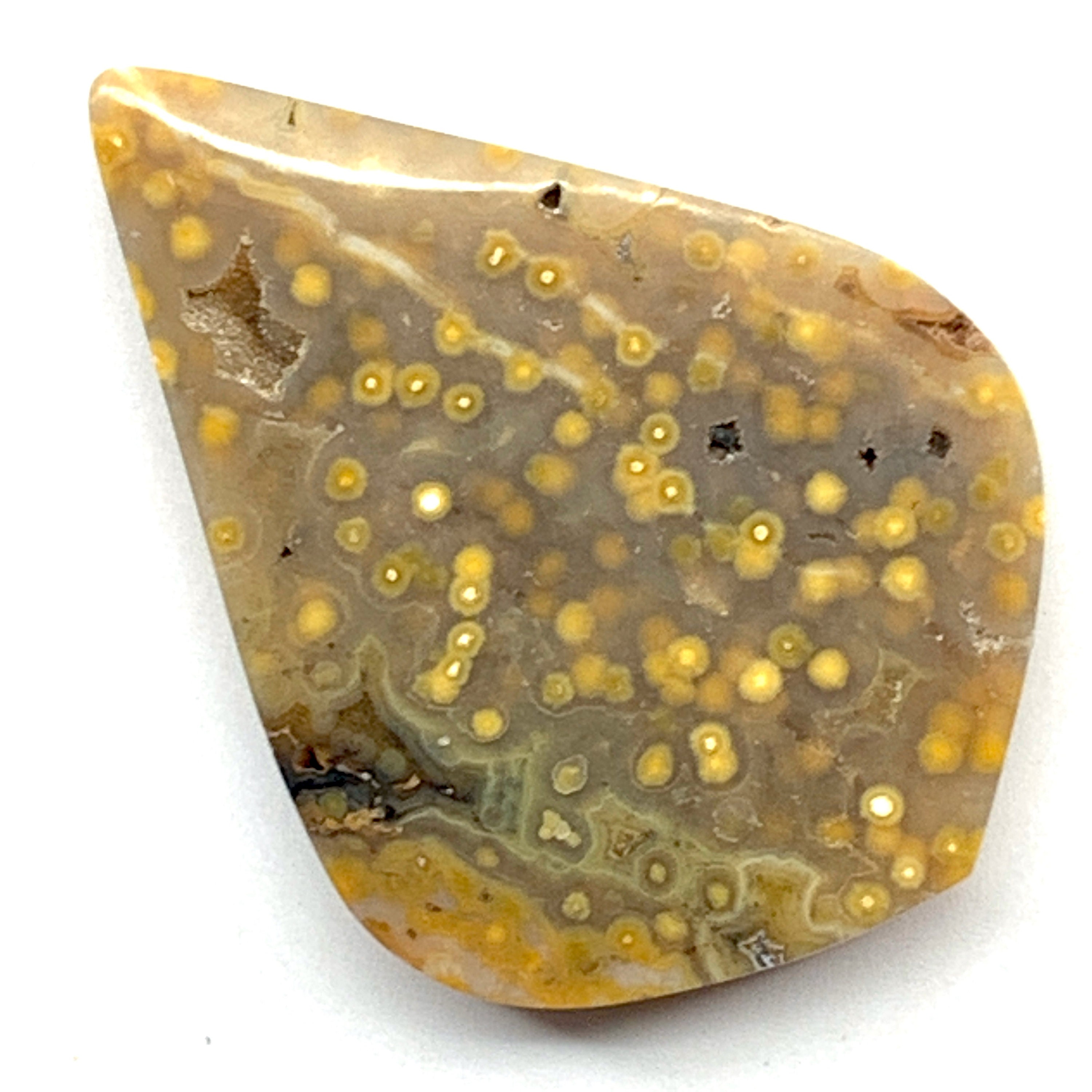 Australian Green Yellow Translucent Orbicular Agate Cabochon | Etsy