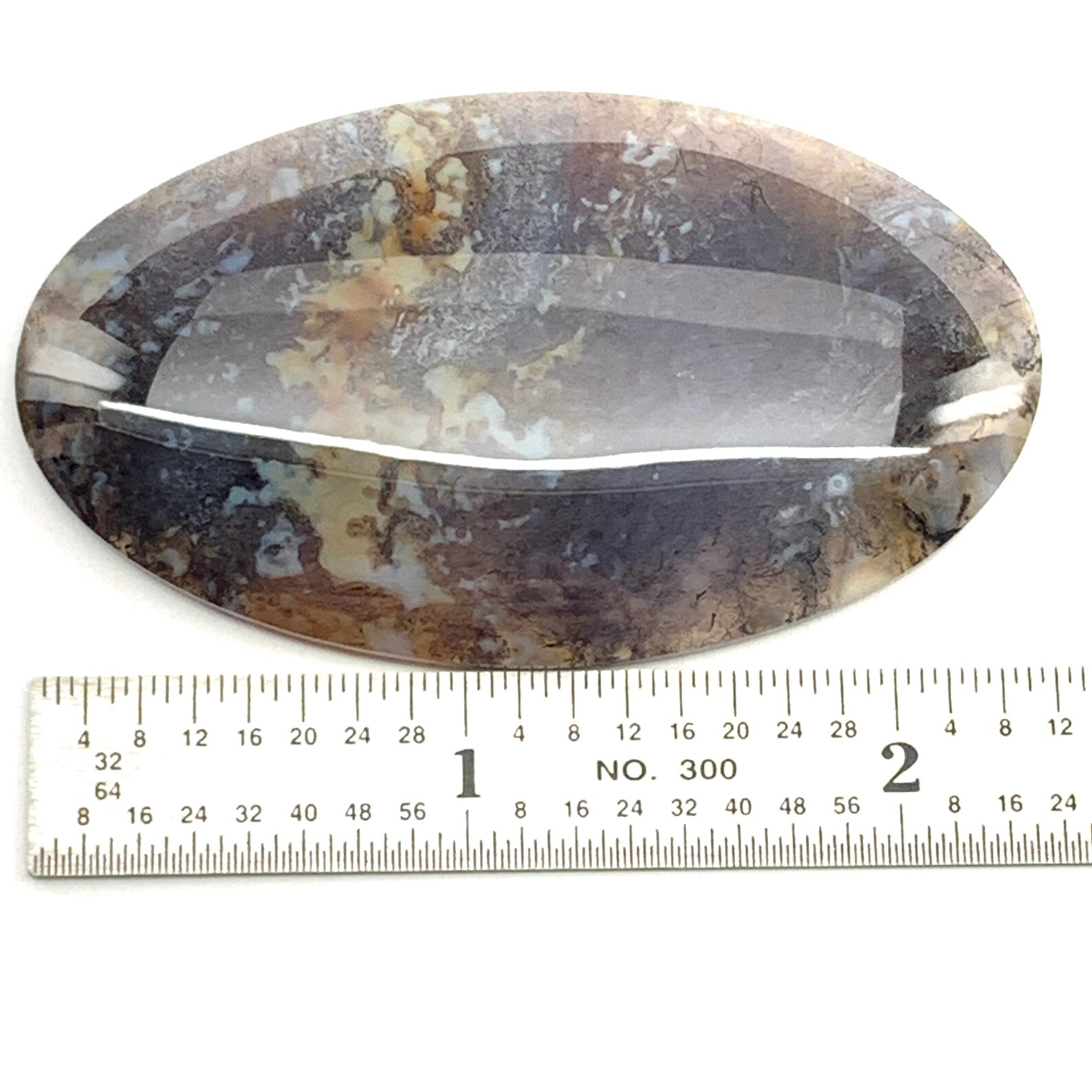 Purple Mexican Moss Agate Cabochon 61 X 36 X 6 Mm - Etsy