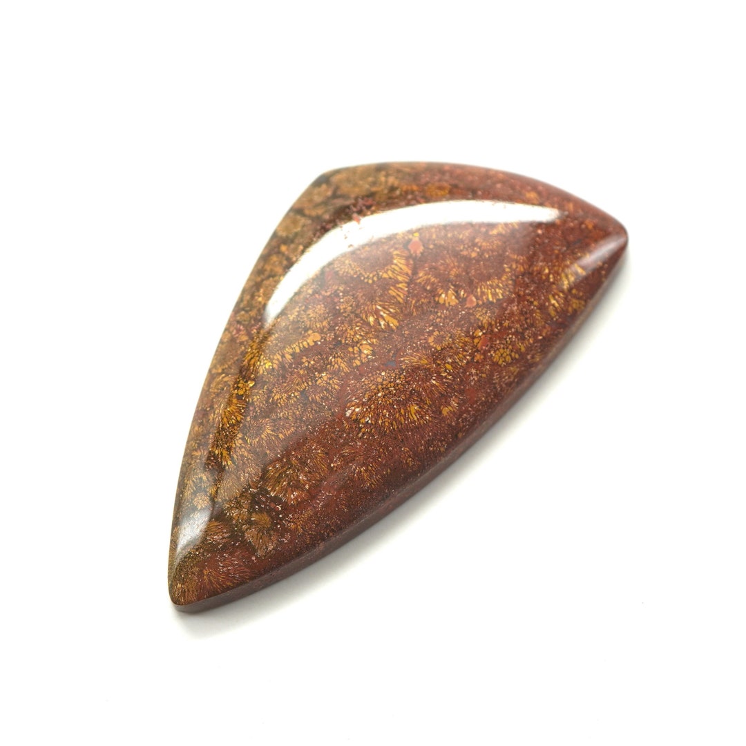 Red Orange Yellow Indonesian Sagenite Agate Cabochon 51 X 27 X 6 Mm ...