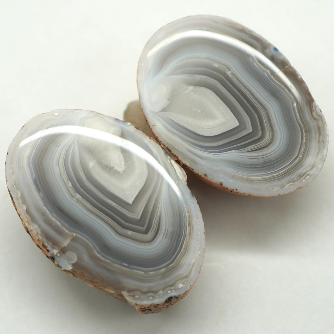 Arizona Banded Agate Specimen Pair From Gila Bend Mountains Arizona 4th ...