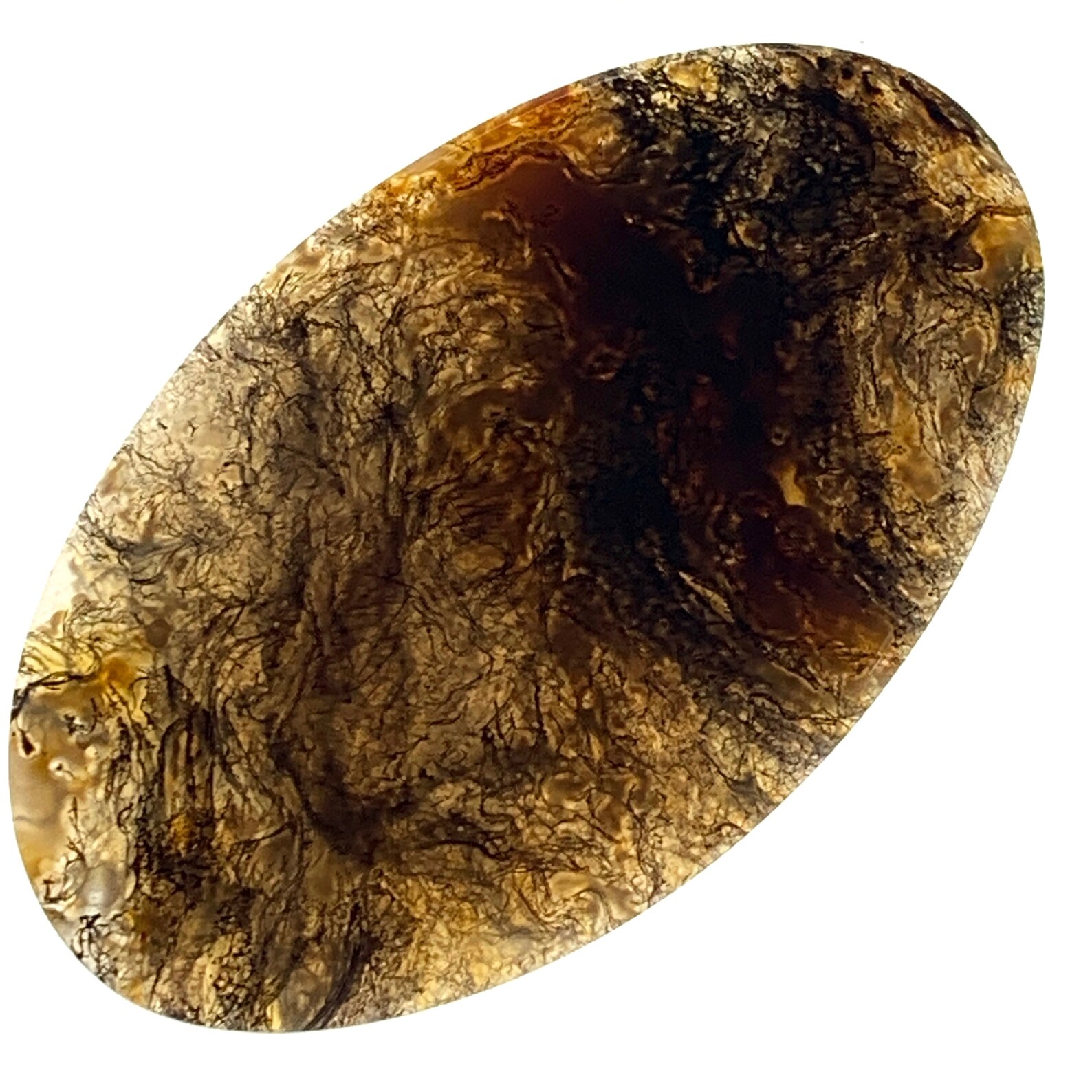 Purple Mexican Moss Agate Cabochon 61 X 36 X 6 Mm - Etsy