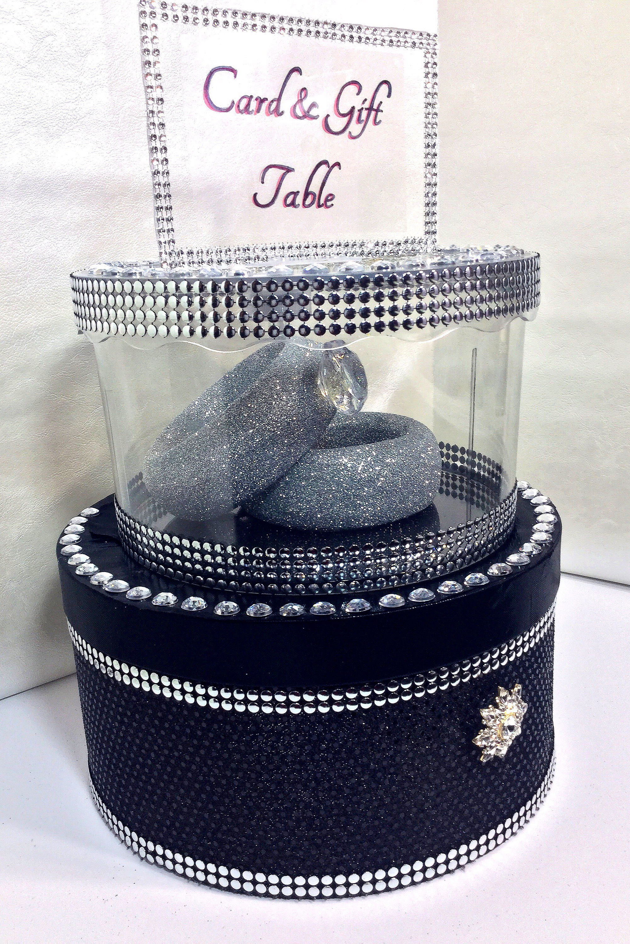 Wedding Card Box, Bling Card Box, Rhinestone Money Holder, Bling Card ...