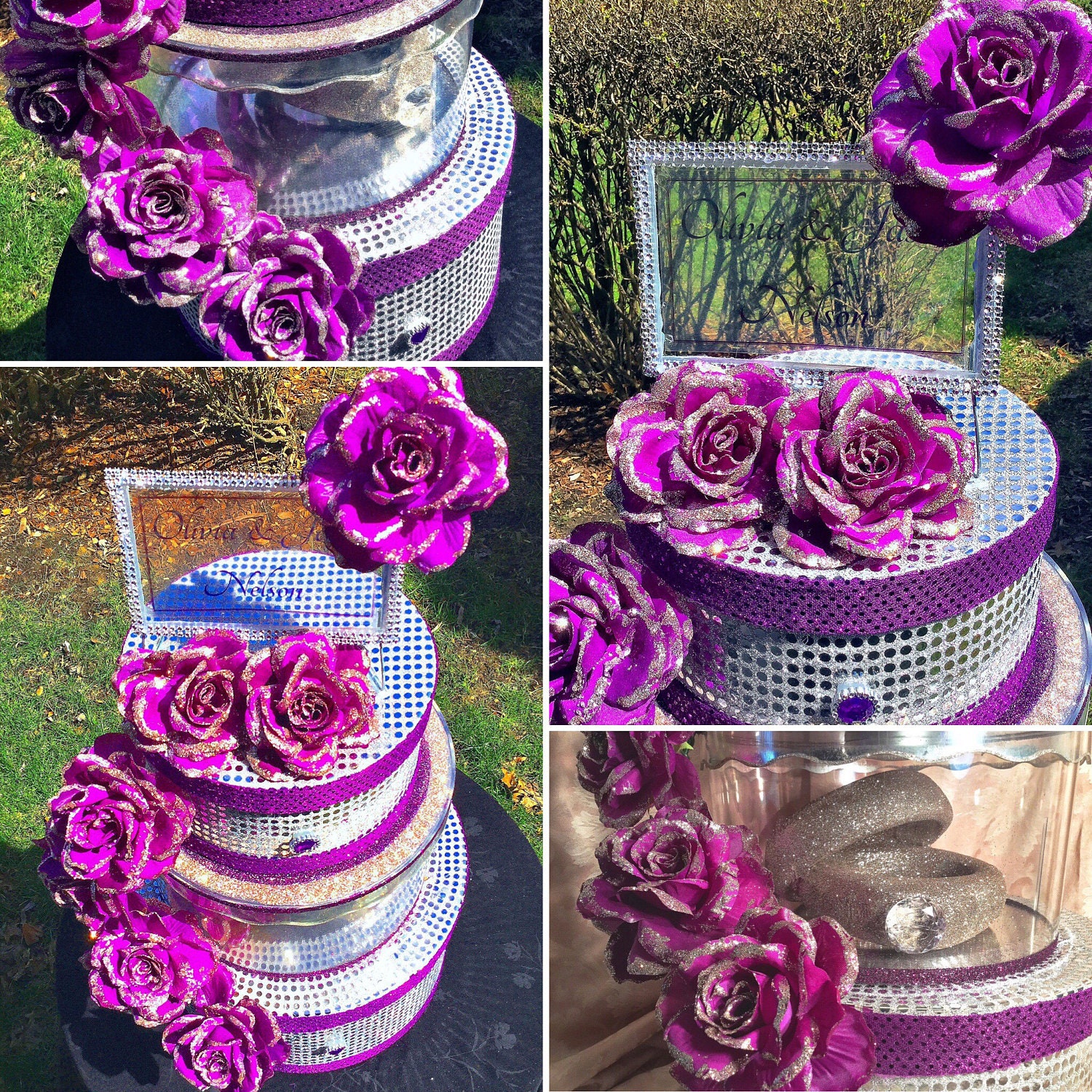 Wedding Card Box Bling Card Box Rhinestone Money Holder - Etsy